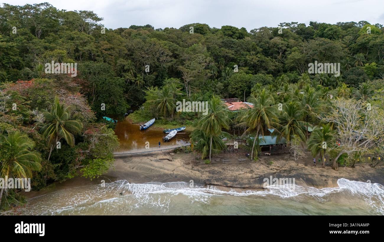 Aerial image of Costa Rica limon in the Caribbean near Puerto Viejo ...