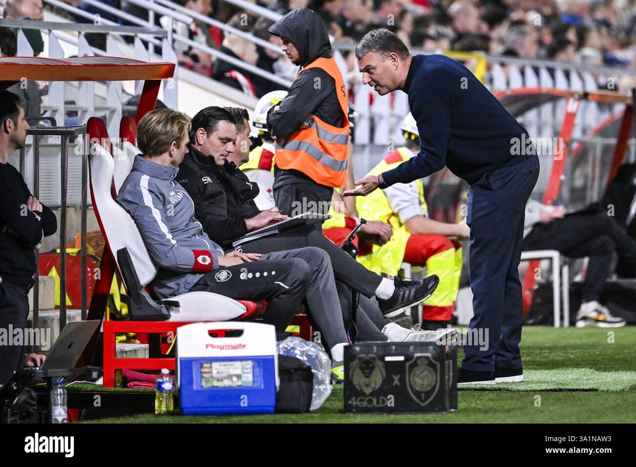 Antwerp, Belgium. 09th Mar, 2025. Antwerp's assistant coach Stef Wils ...