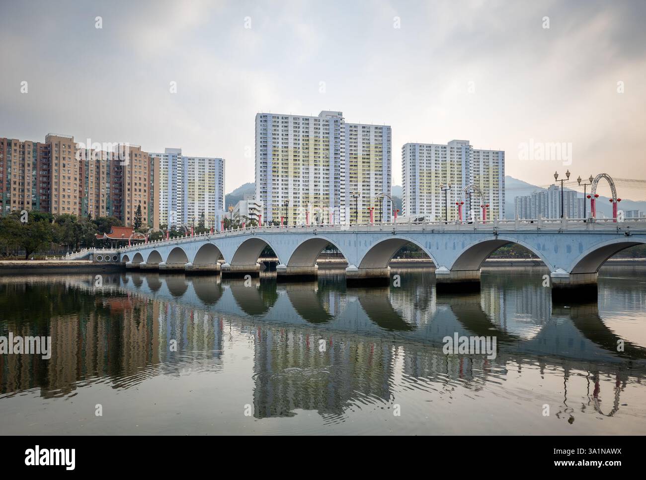 Hong Kong. China- 02.16.2025. The Lek Yuen Bridge, an old style ...