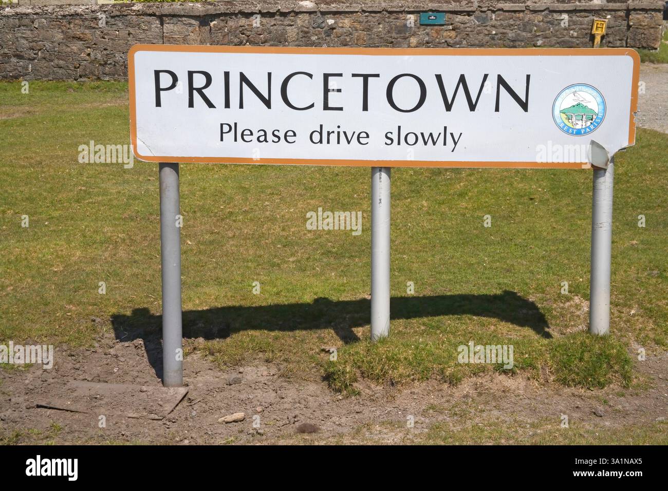 sign for princetown on dartmoor national park in devon Stock Photo - Alamy
