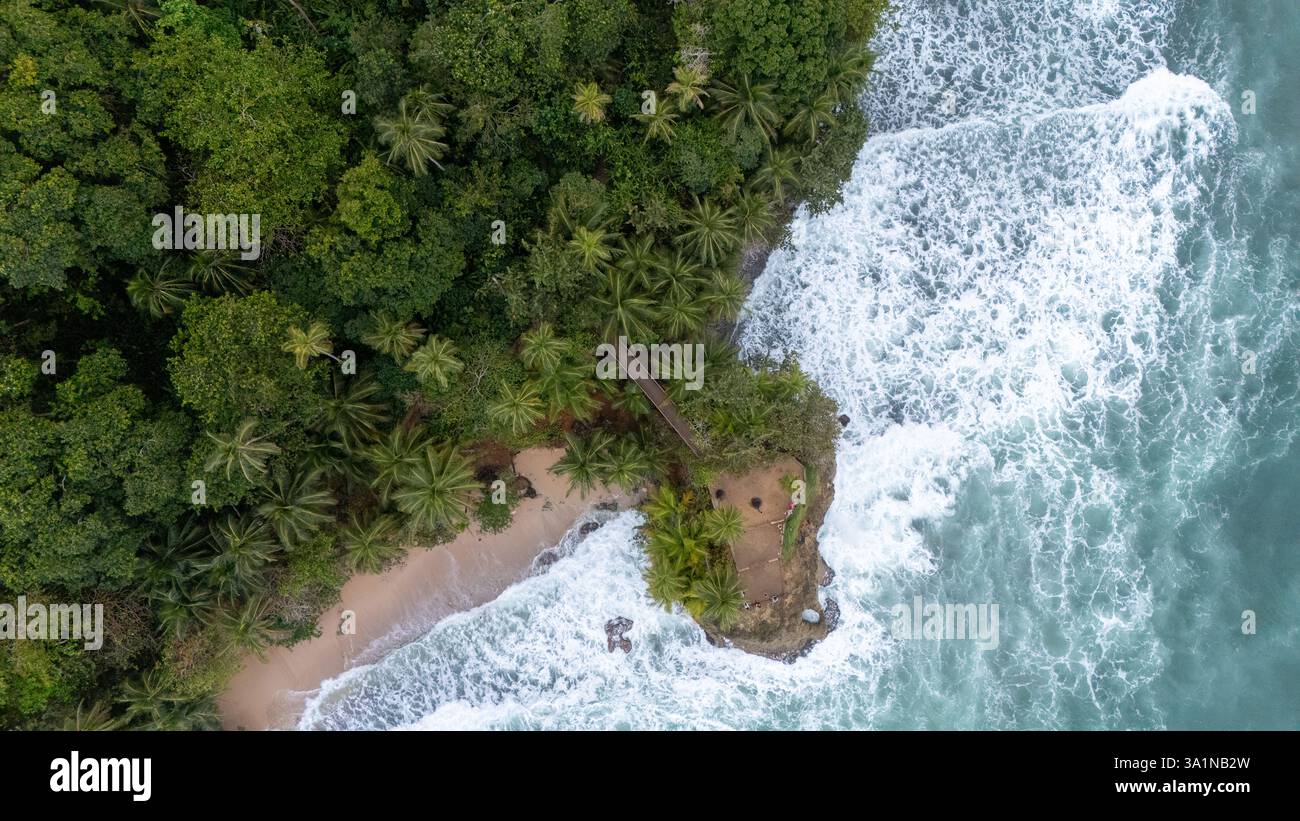 Aerial image of Costa Rica limon in the Caribbean near Puerto Viejo ...