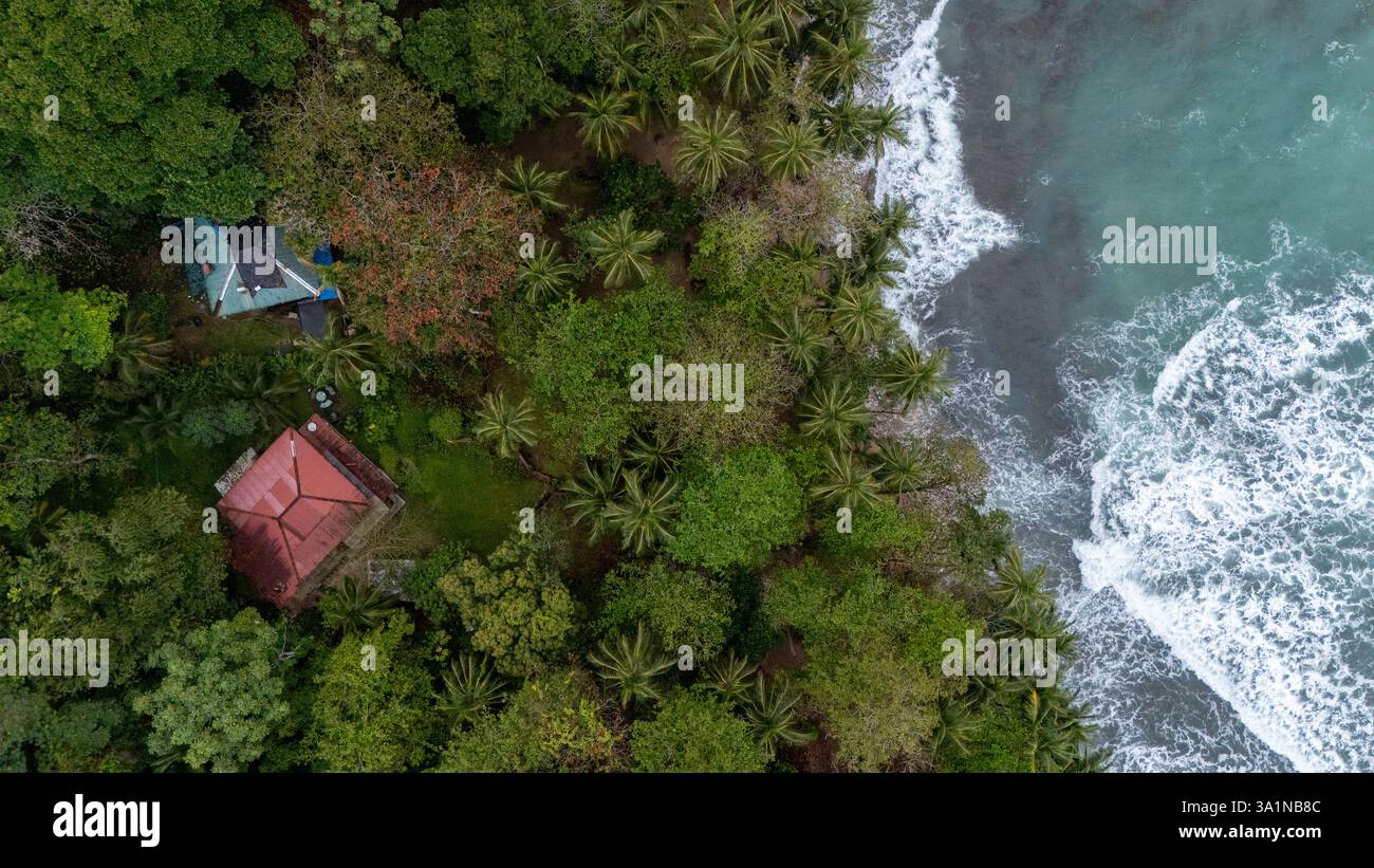Aerial image of Costa Rica limon in the Caribbean near Puerto Viejo ...