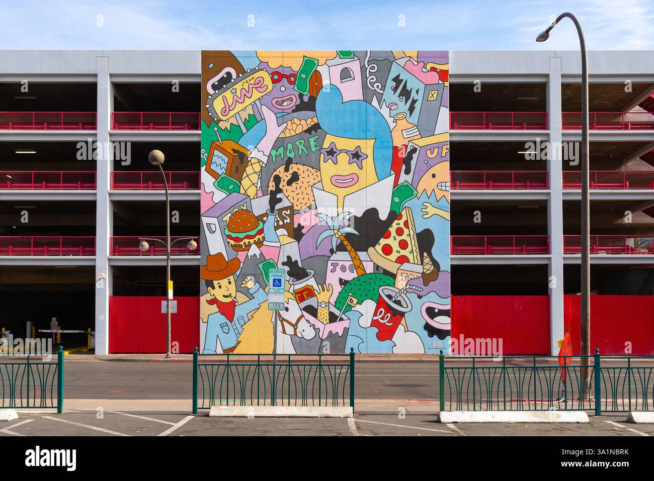 Las Vegas, Nevada - United States - March 2nd, 2025: Downtown mural on ...