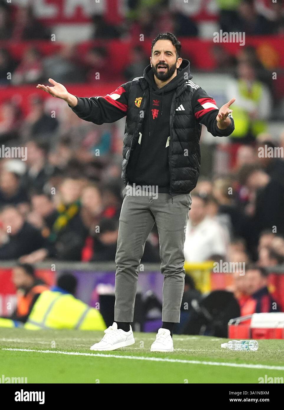 Manchester United manager Ruben Amorim during the Premier League match ...