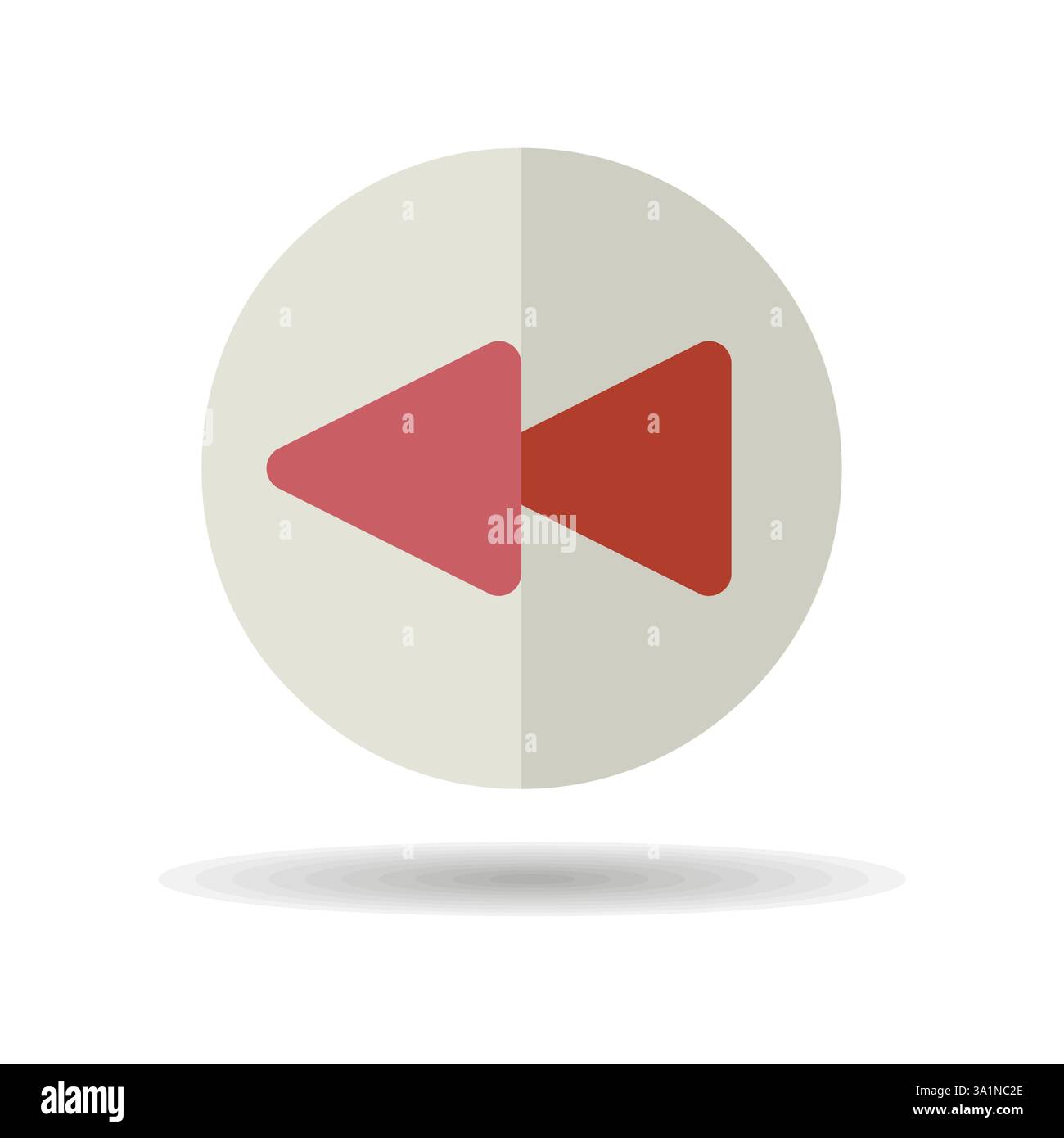 Play previous track button vector flat isolated icon. Graph symbol for ...