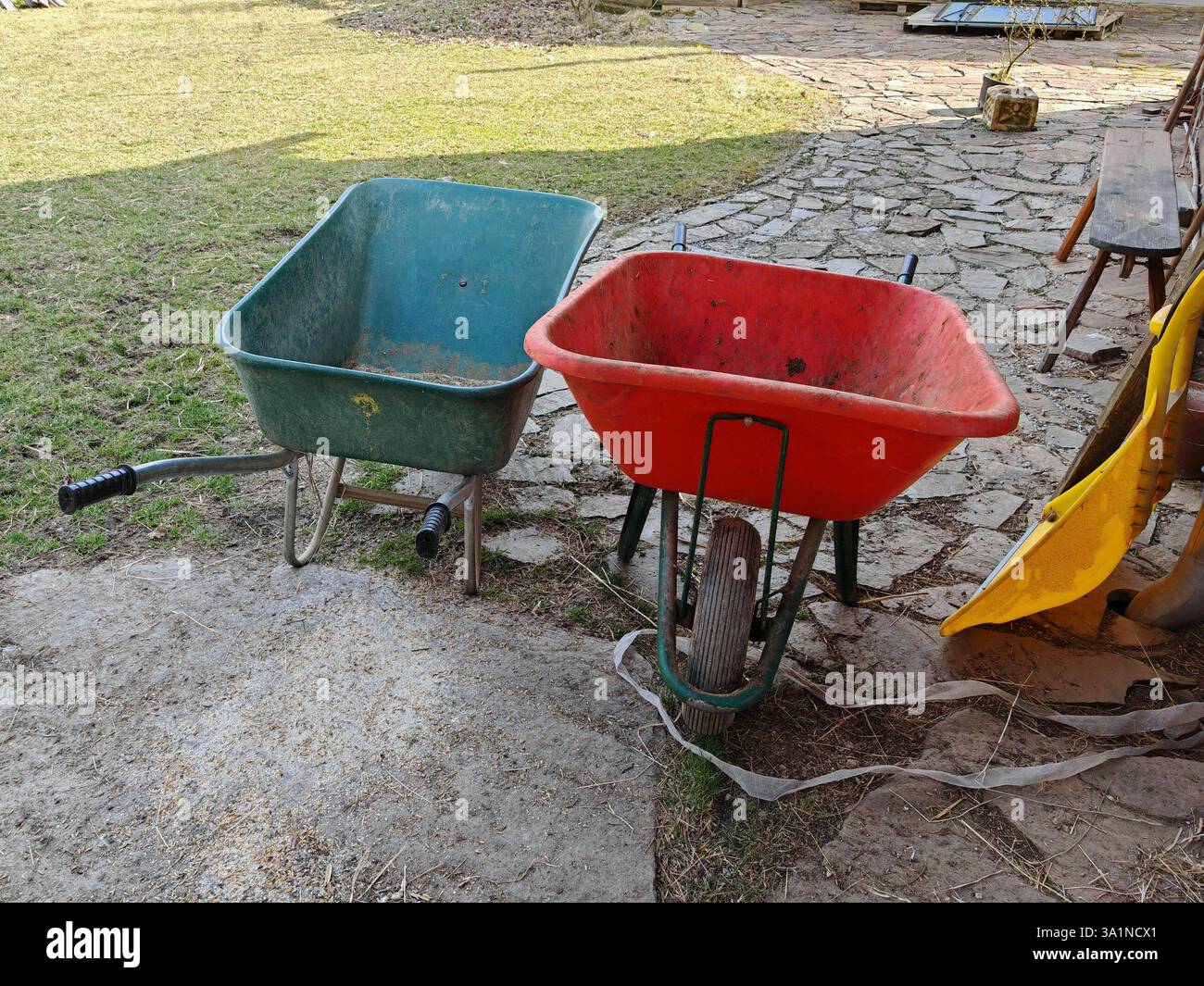 wheelbarrow for transporting and moving carriage at the construction ...