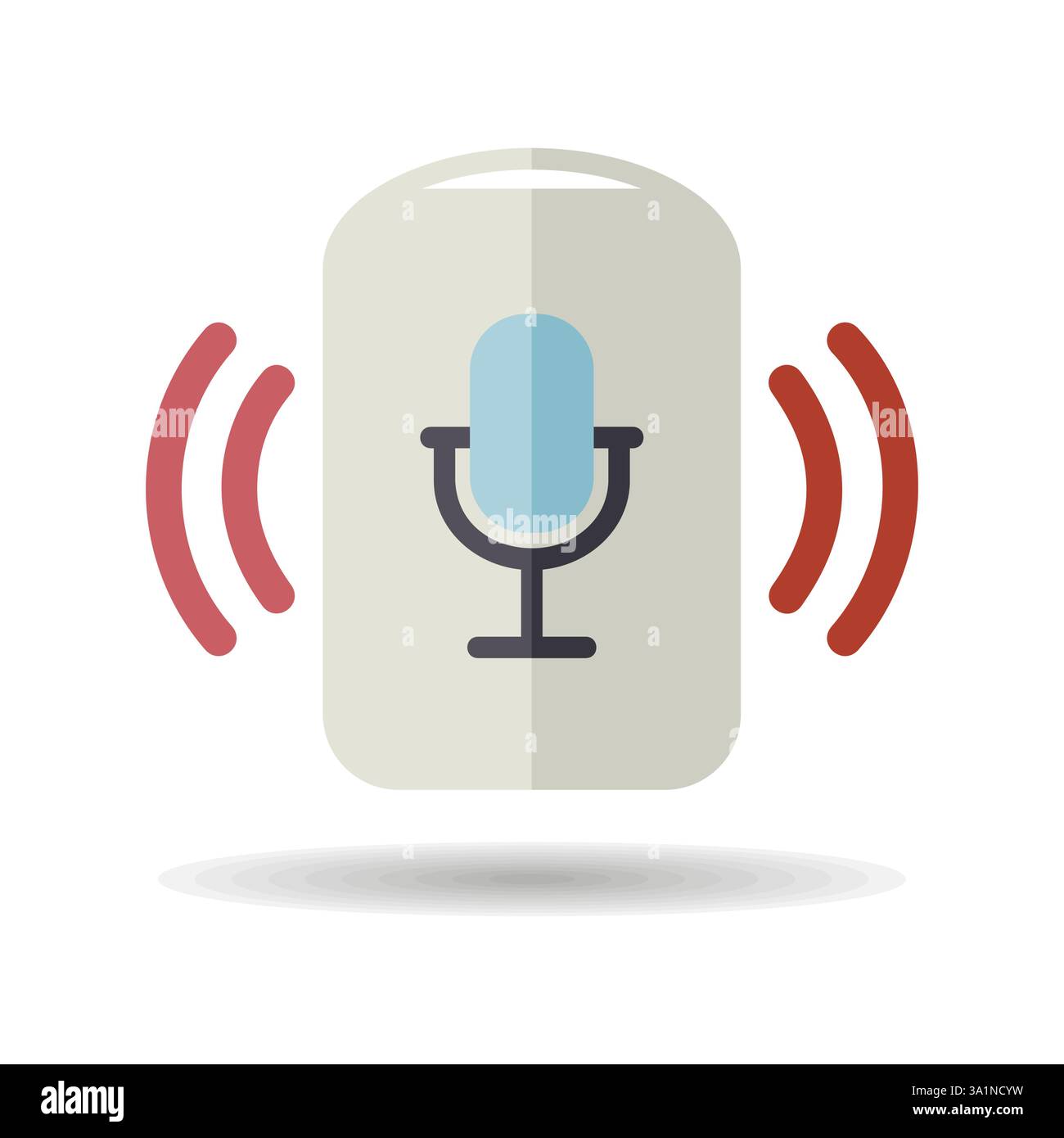 Voice assistant concept vector isolated icon. Music sign. Graph symbol ...