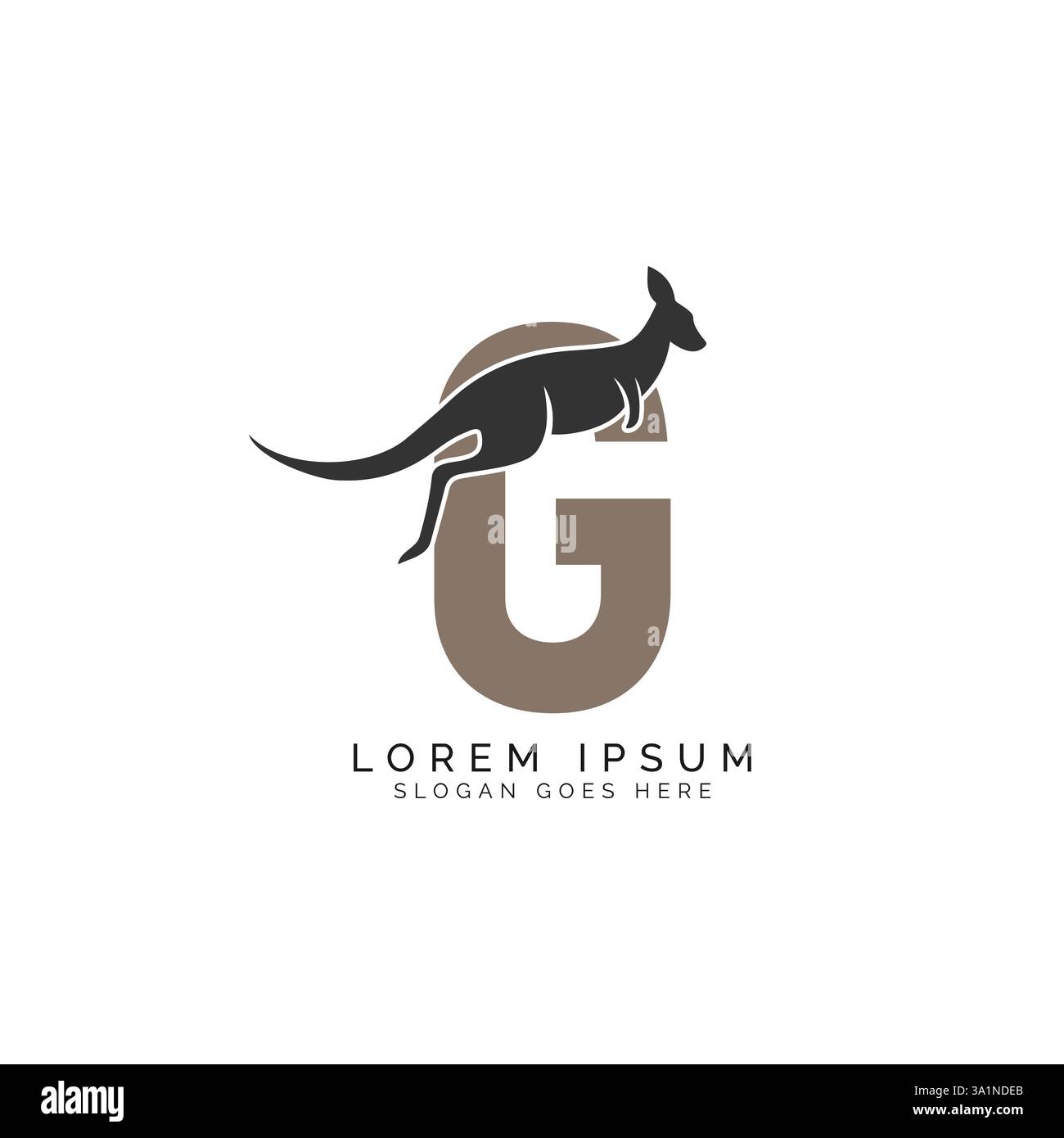 letter G logo Concept with Kangaroo design. Alphabet G with great ...