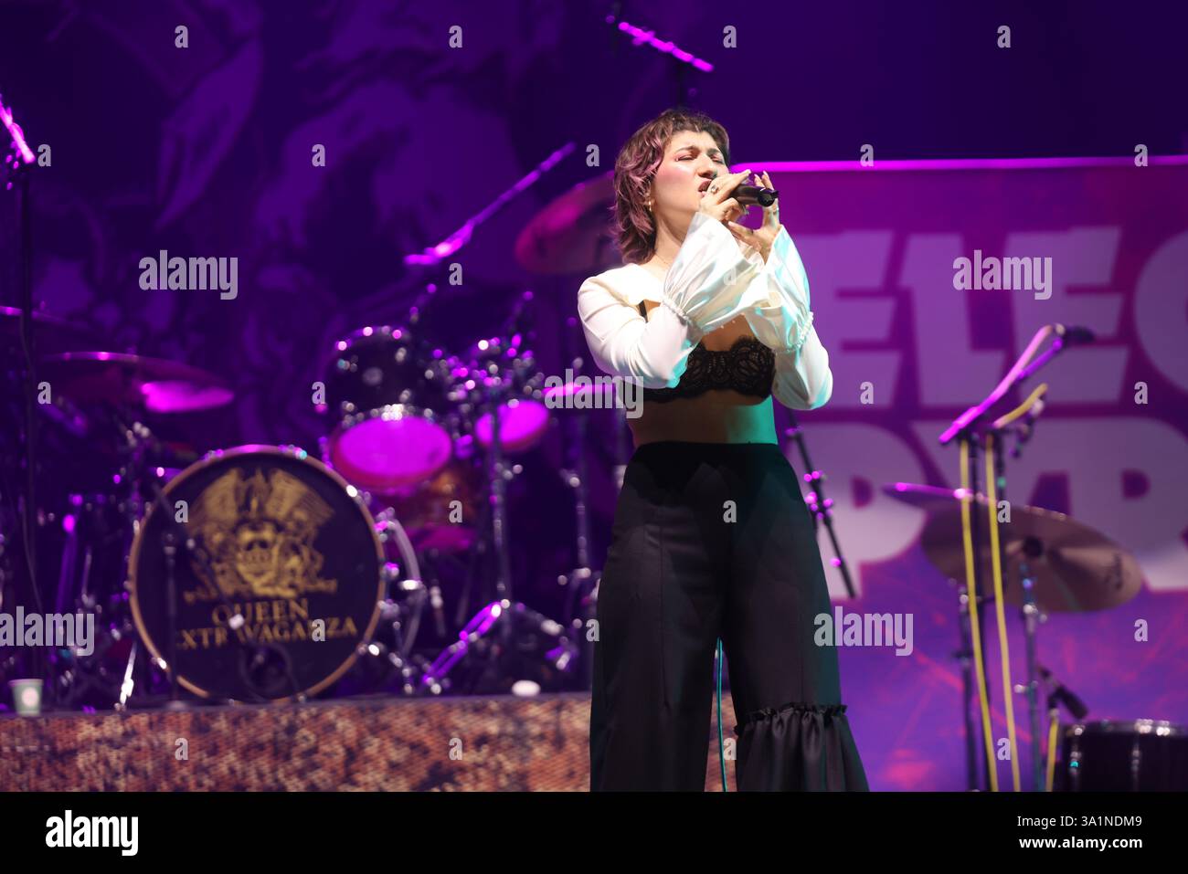 International music group Electric Pyramid and their singer Ol Beach ...