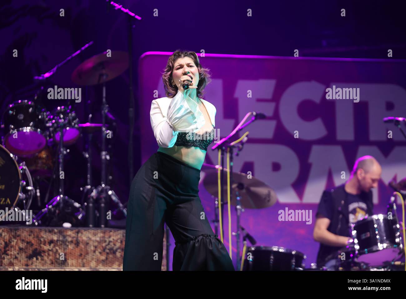 International music group Electric Pyramid and their singer Ol Beach ...