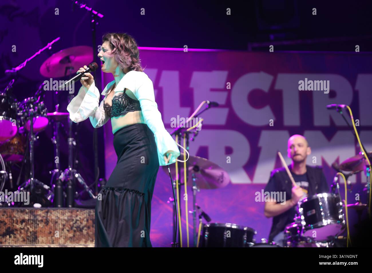 International music group Electric Pyramid and their singer Ol Beach ...