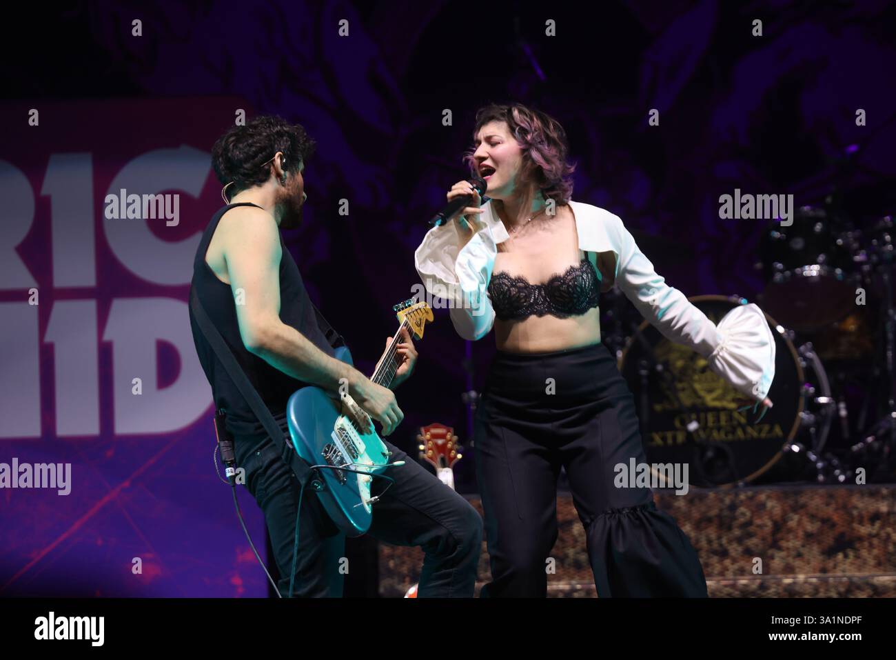 International music group Electric Pyramid and their singer Ol Beach ...