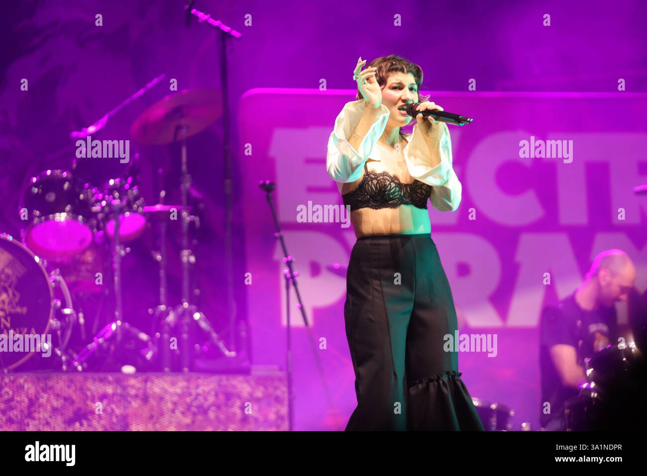 International music group Electric Pyramid and their singer Ol Beach ...