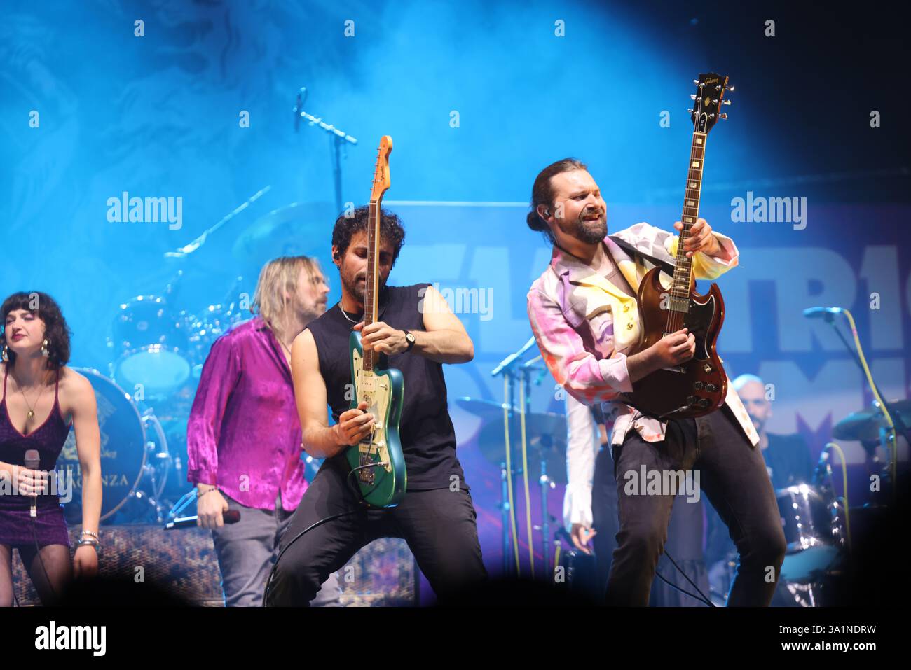 International music group Electric Pyramid and their singer Ol Beach ...