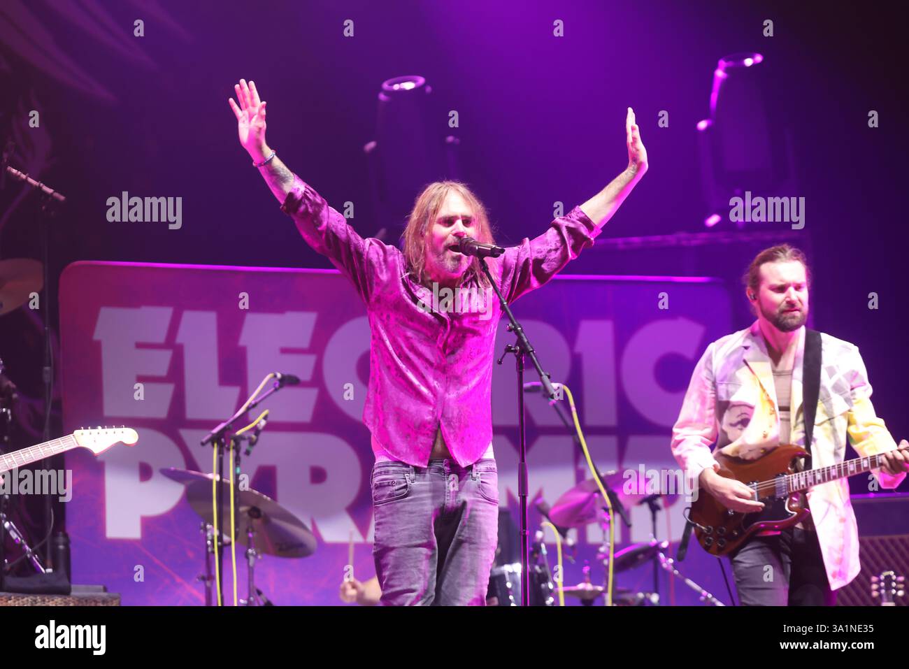 International music group Electric Pyramid and their singer Ol Beach ...