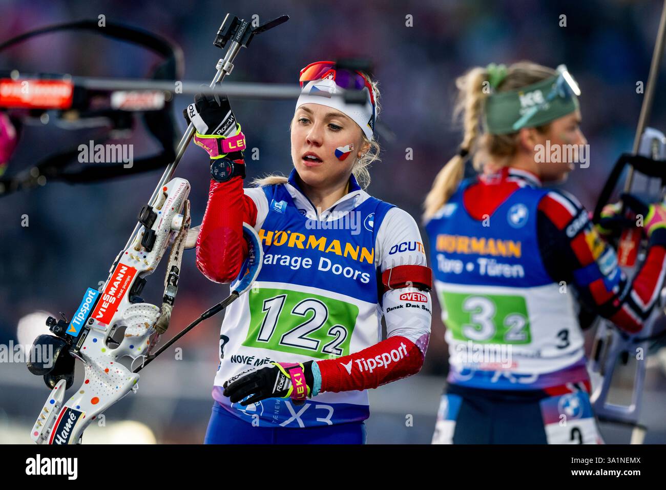 Tereza Vobornikova from Czechia competes in women's relay race (4 x 6 ...