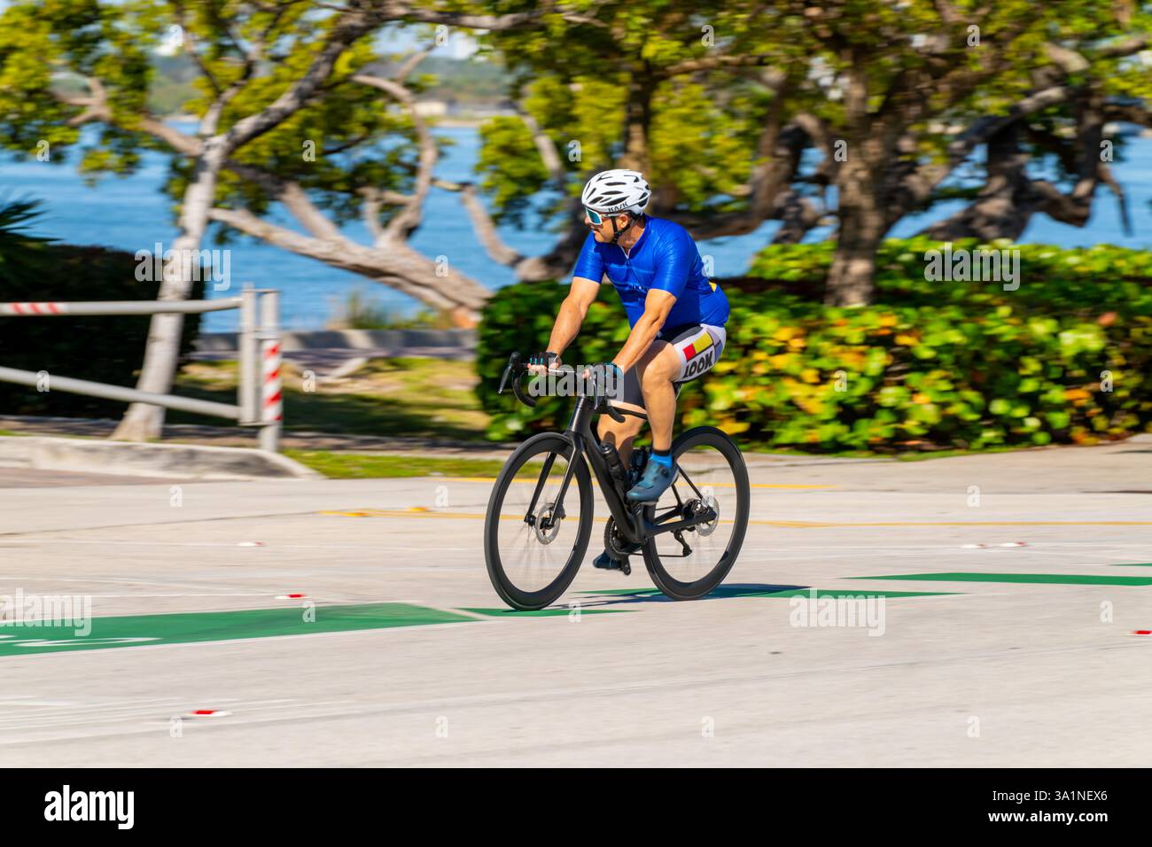 Key Biscayne Miami, FL, USA - March 8, 2025: Bike race Miami Key ...