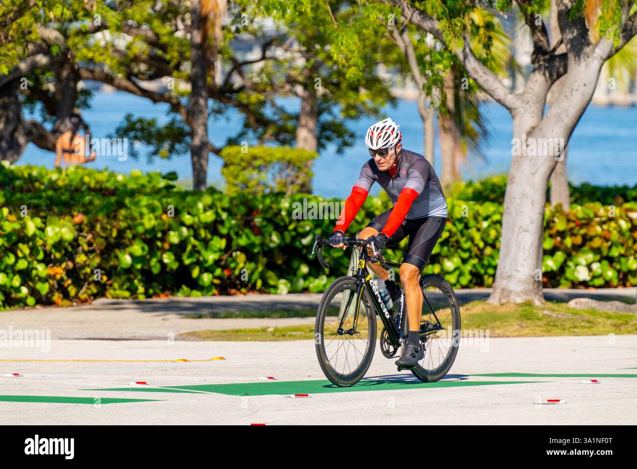 Key Biscayne Miami, FL, USA - March 8, 2025: Key Biscayne is South ...