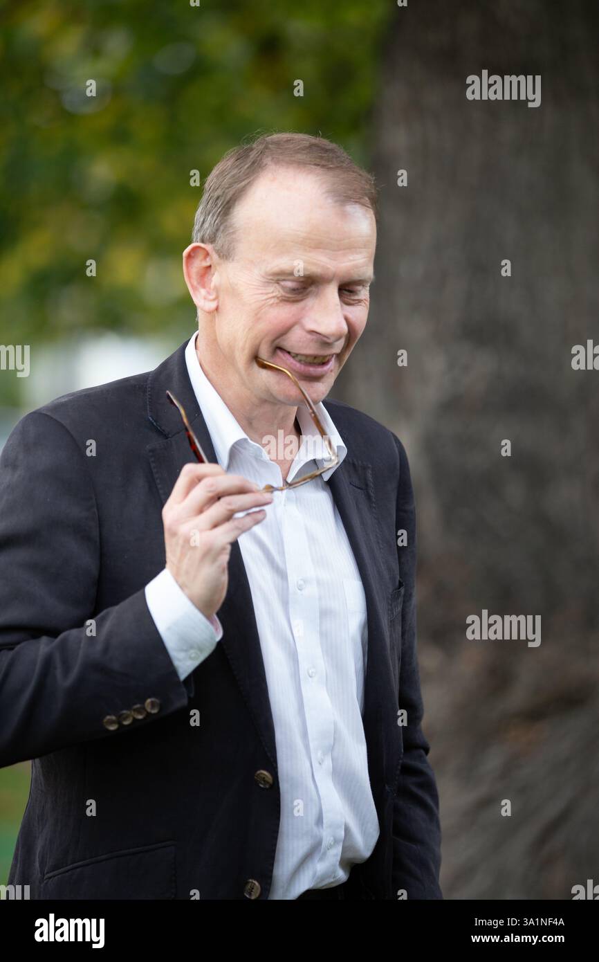 Andrew Marr (political commentator) talks at The Cheltenham Literature ...