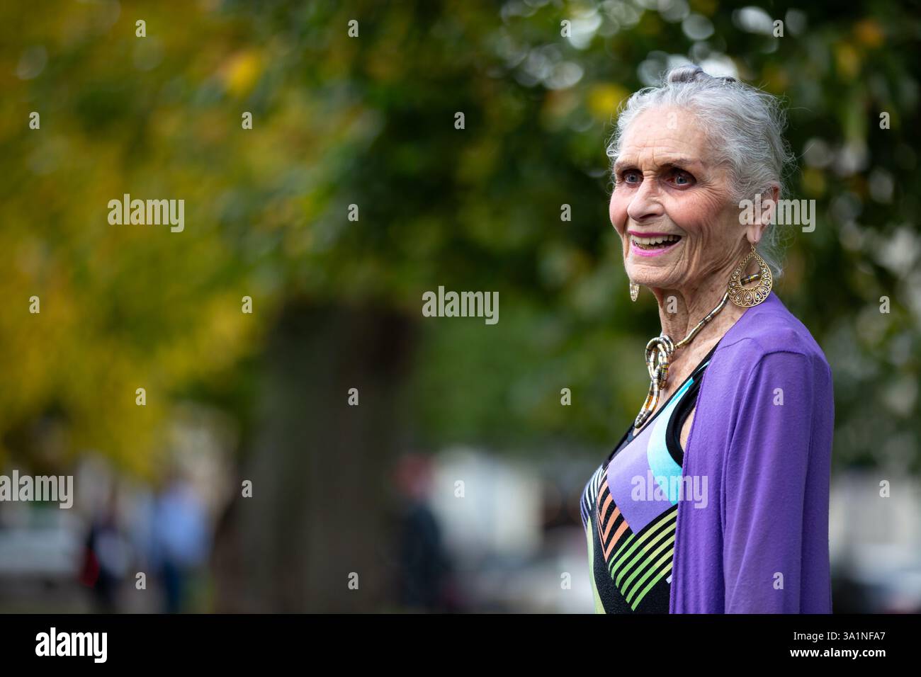 Daphne Selfe, Super Model and actress photographed at the Cheltenham ...