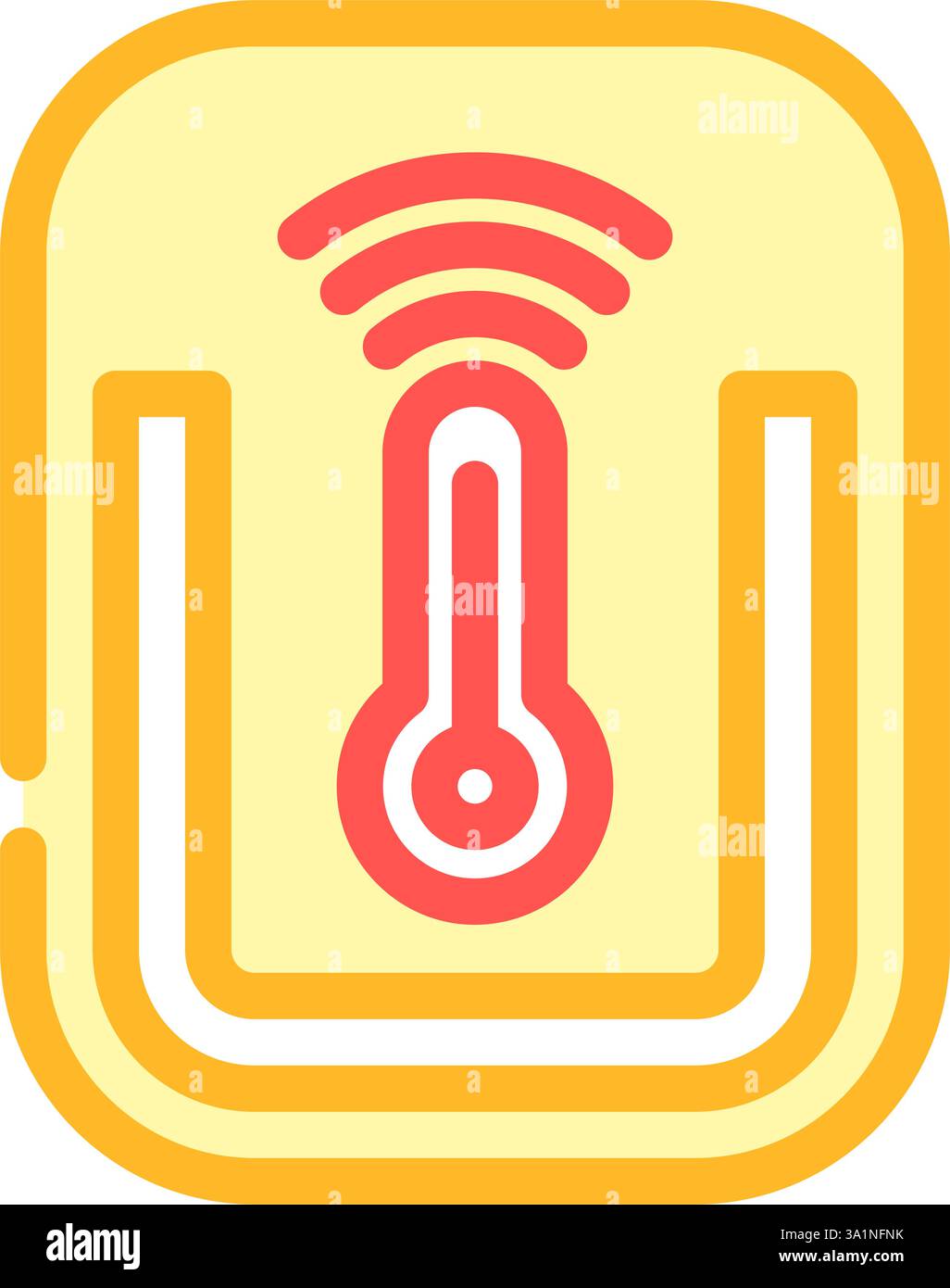 body temperature sensor fitness technology color icon vector ...