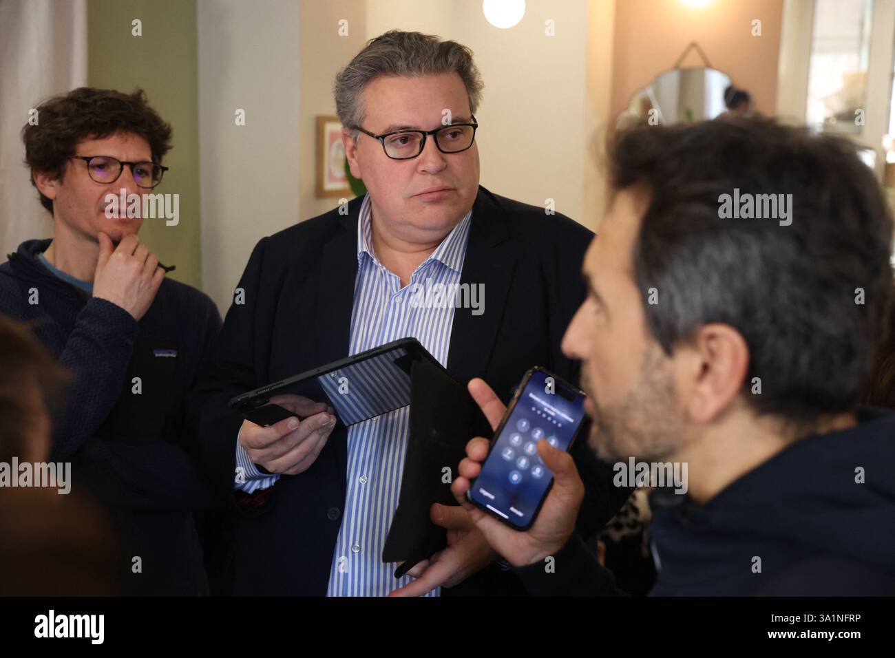 Alexandre Merdassi attend commemoration of the victims of the Dropped accident in Paris on March ...