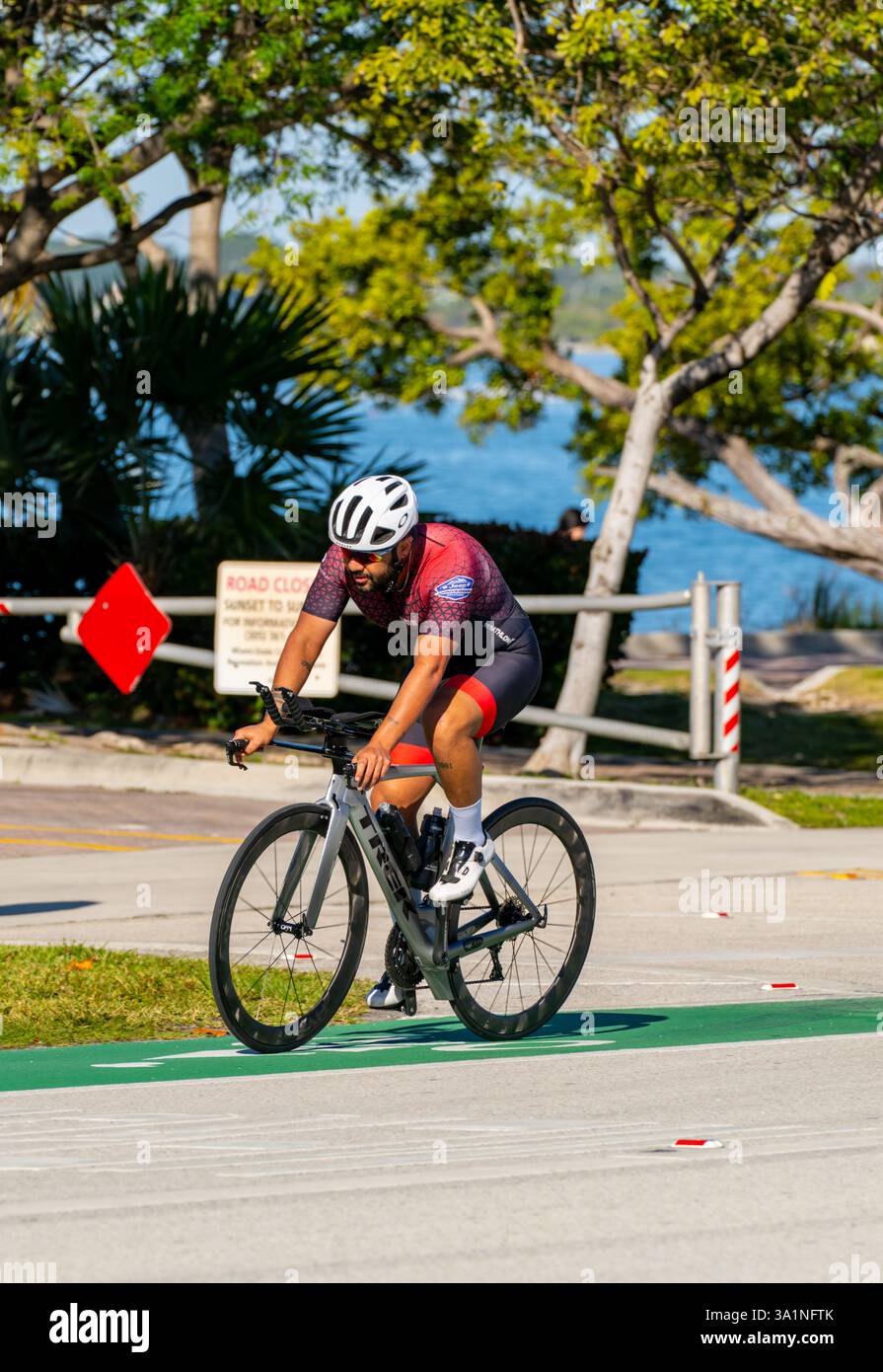 Key Biscayne Miami, FL, USA - March 8, 2025: Man riding a performance ...