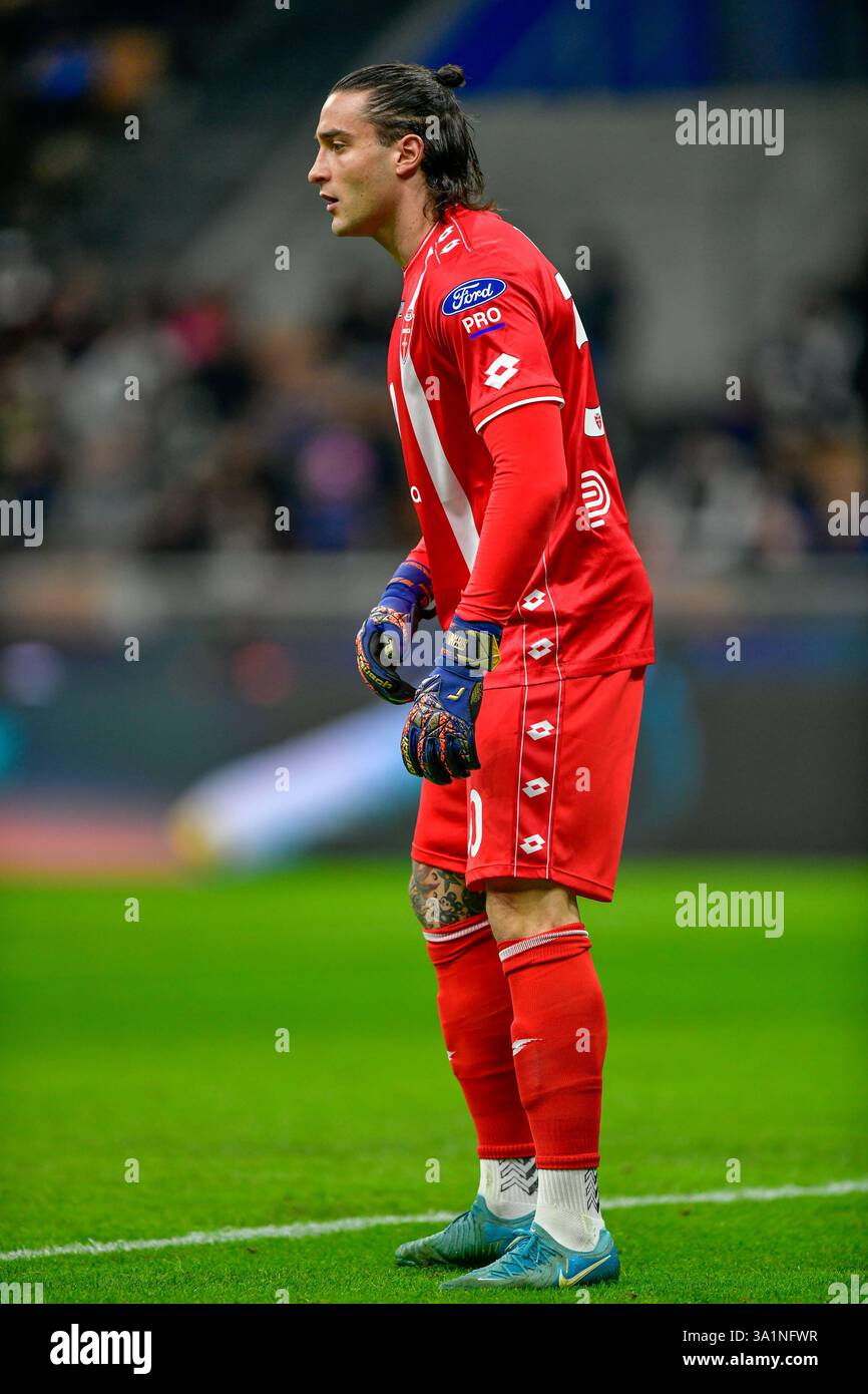 Milano, Italy. 08th Mar, 2025. Goalkeeper Stefano Turati (30) of Monza ...