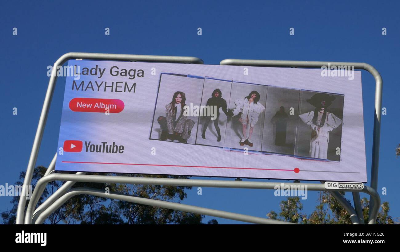 Los Angeles, California, USA 7th March 2025 Singer Lady Gaga Mayhem New ...