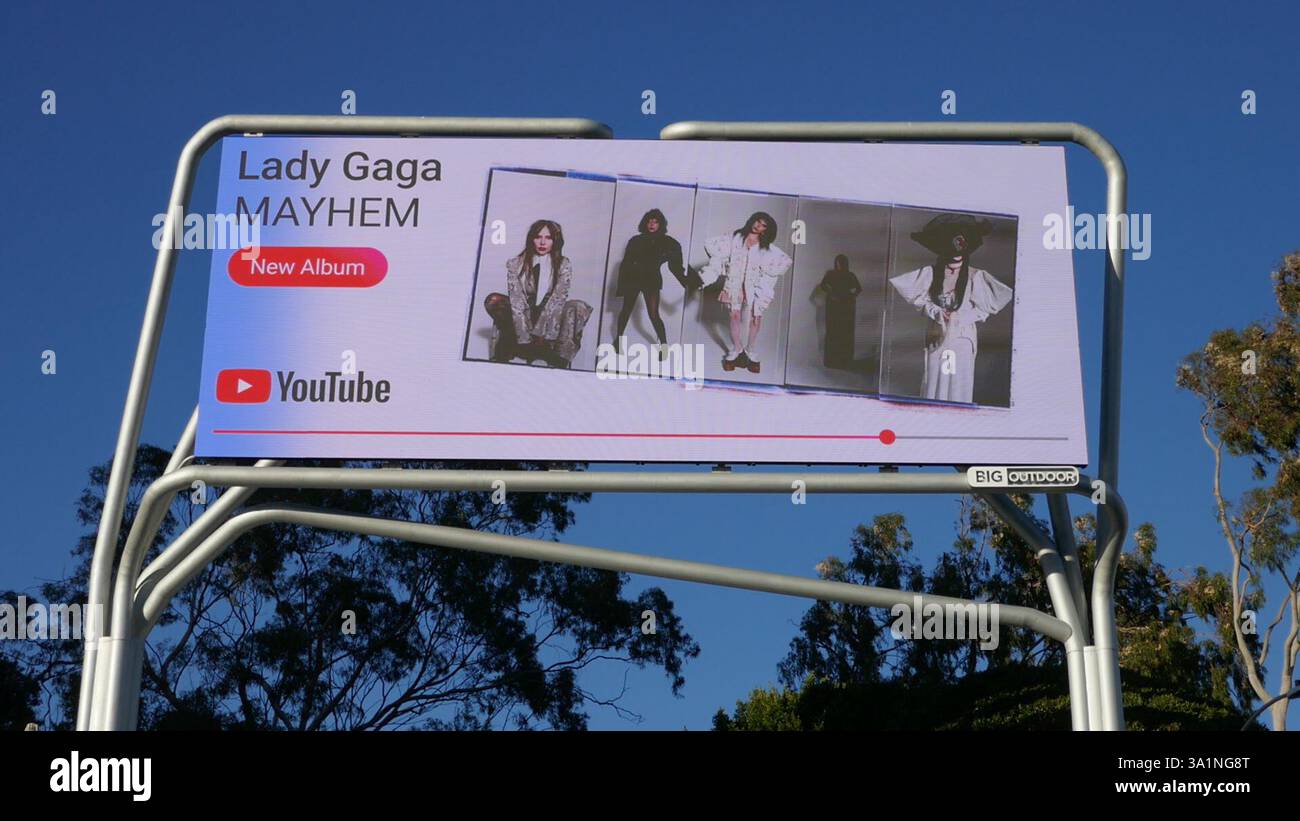 Los Angeles, California, USA 7th March 2025 Singer Lady Gaga Mayhem New ...