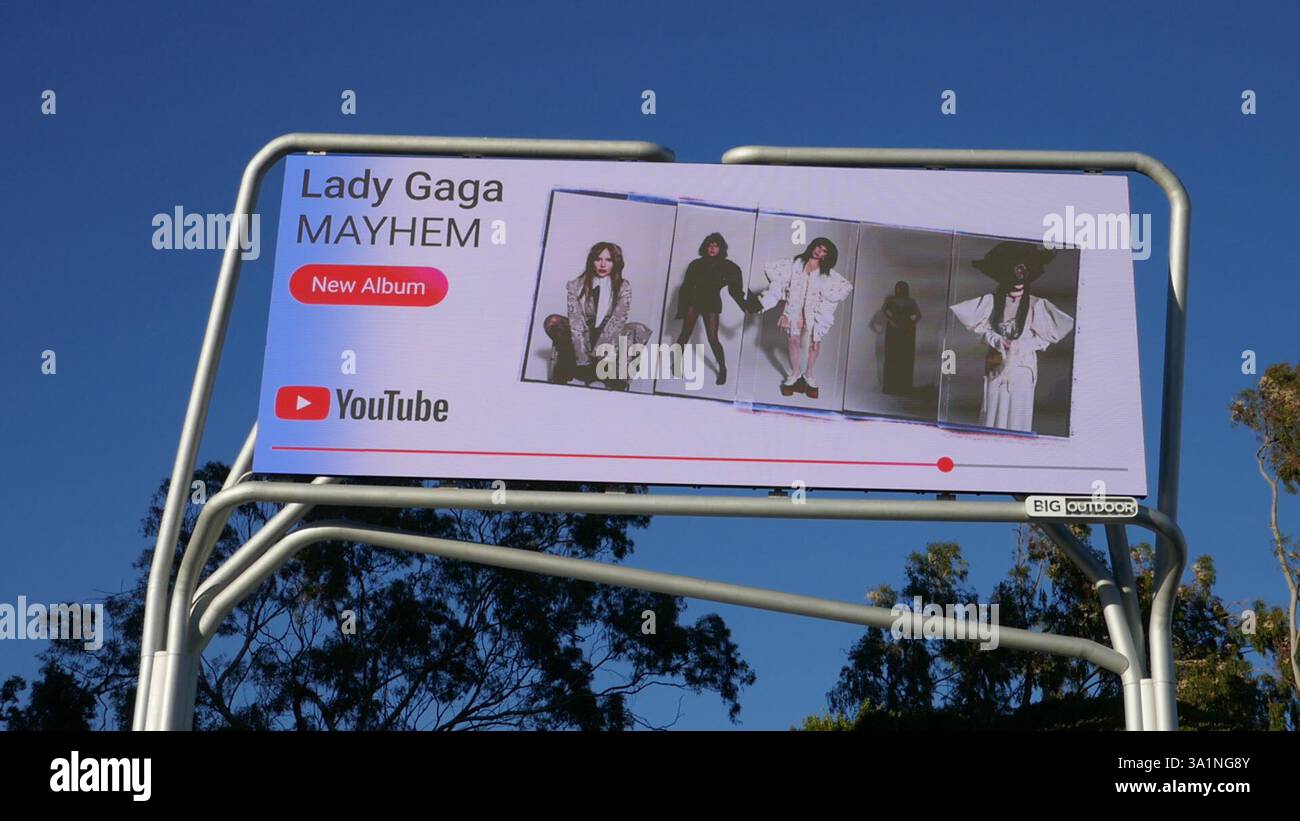 Los Angeles, California, USA 7th March 2025 Singer Lady Gaga Mayhem New ...