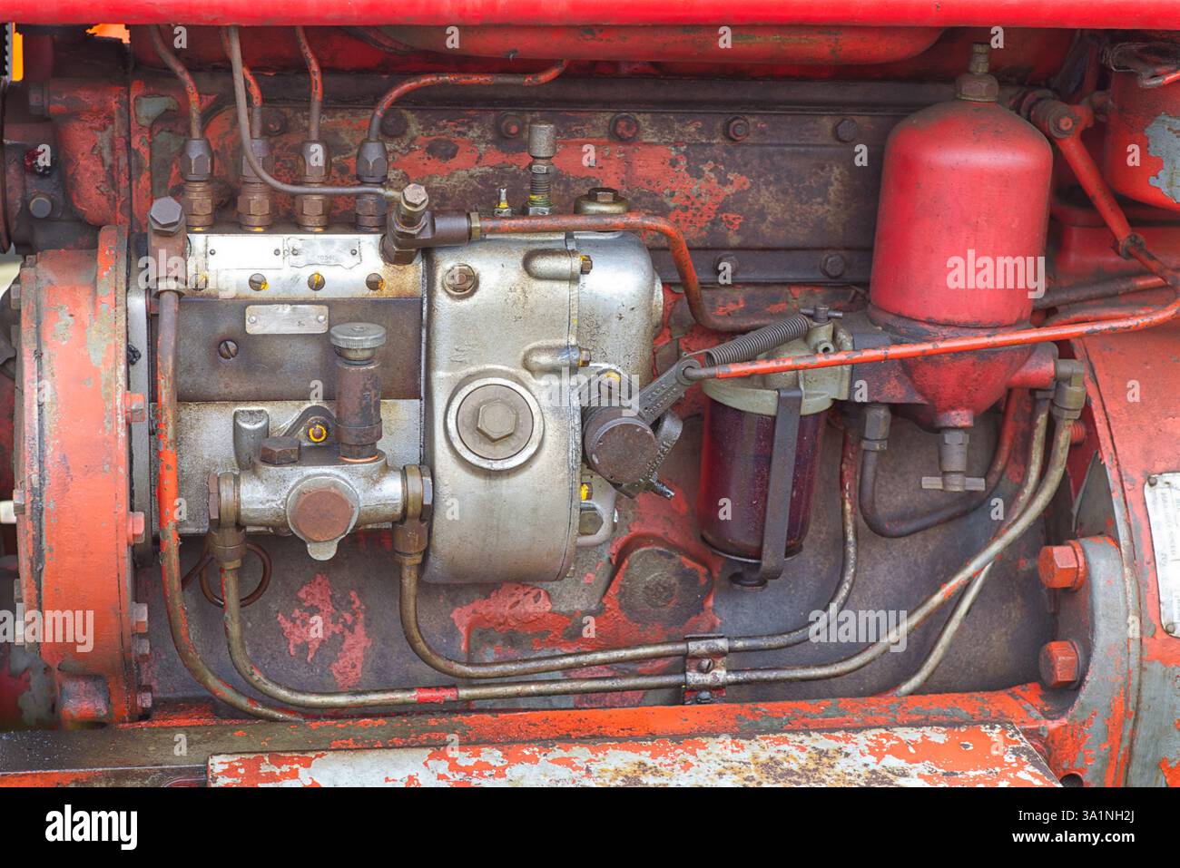 McCormick Farmall Tractor engine Stock Photo - Alamy