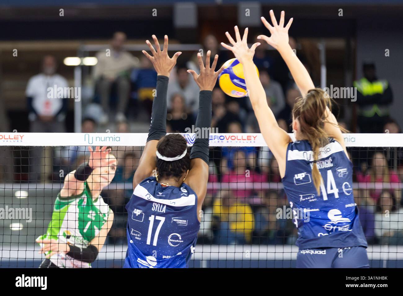 Milan, Italy. 09th Mar, 2025. Monster block of Hena Kurtagic (Numia ...