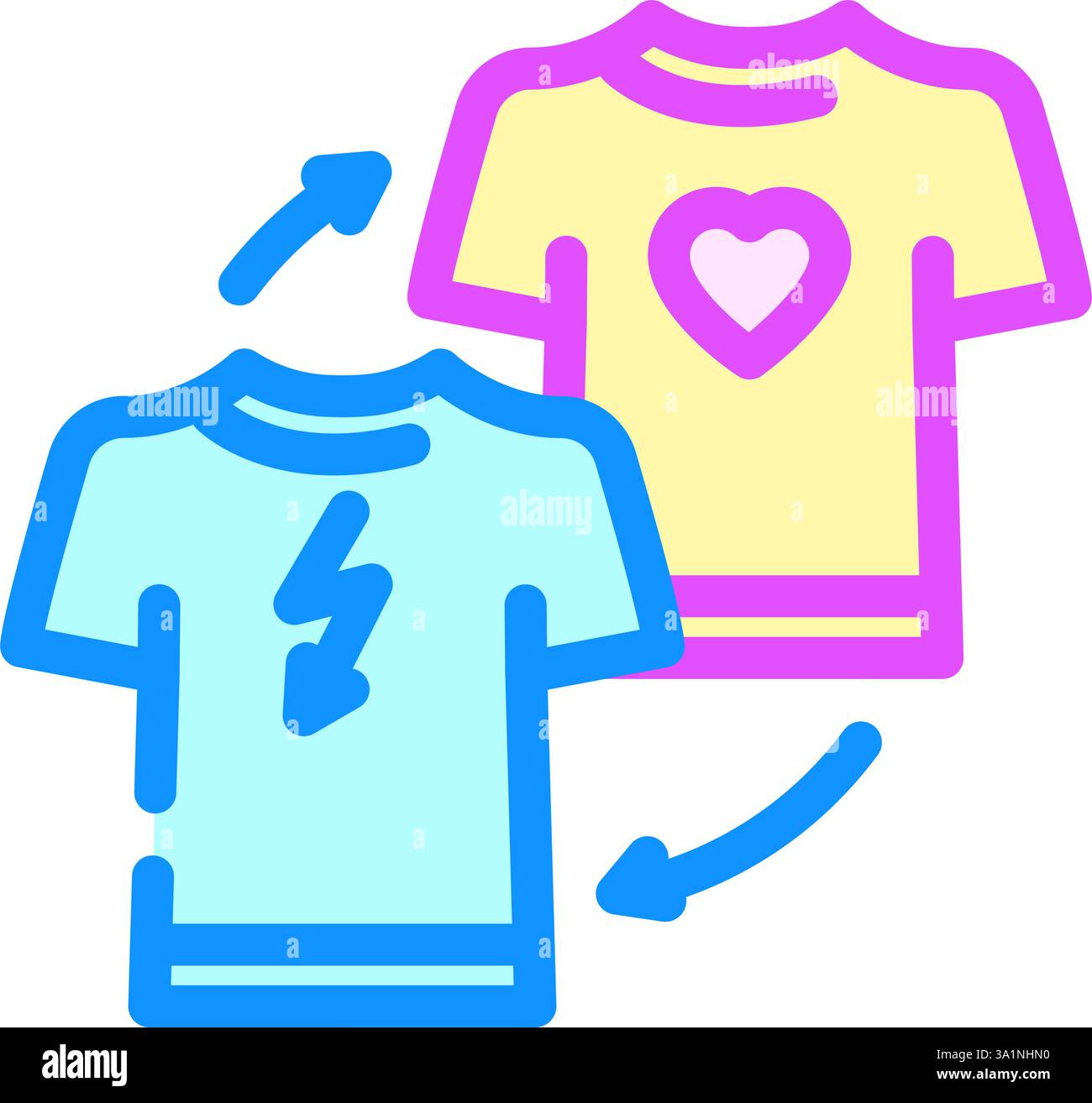clothing swap thrift driven fashion color icon vector illustration ...