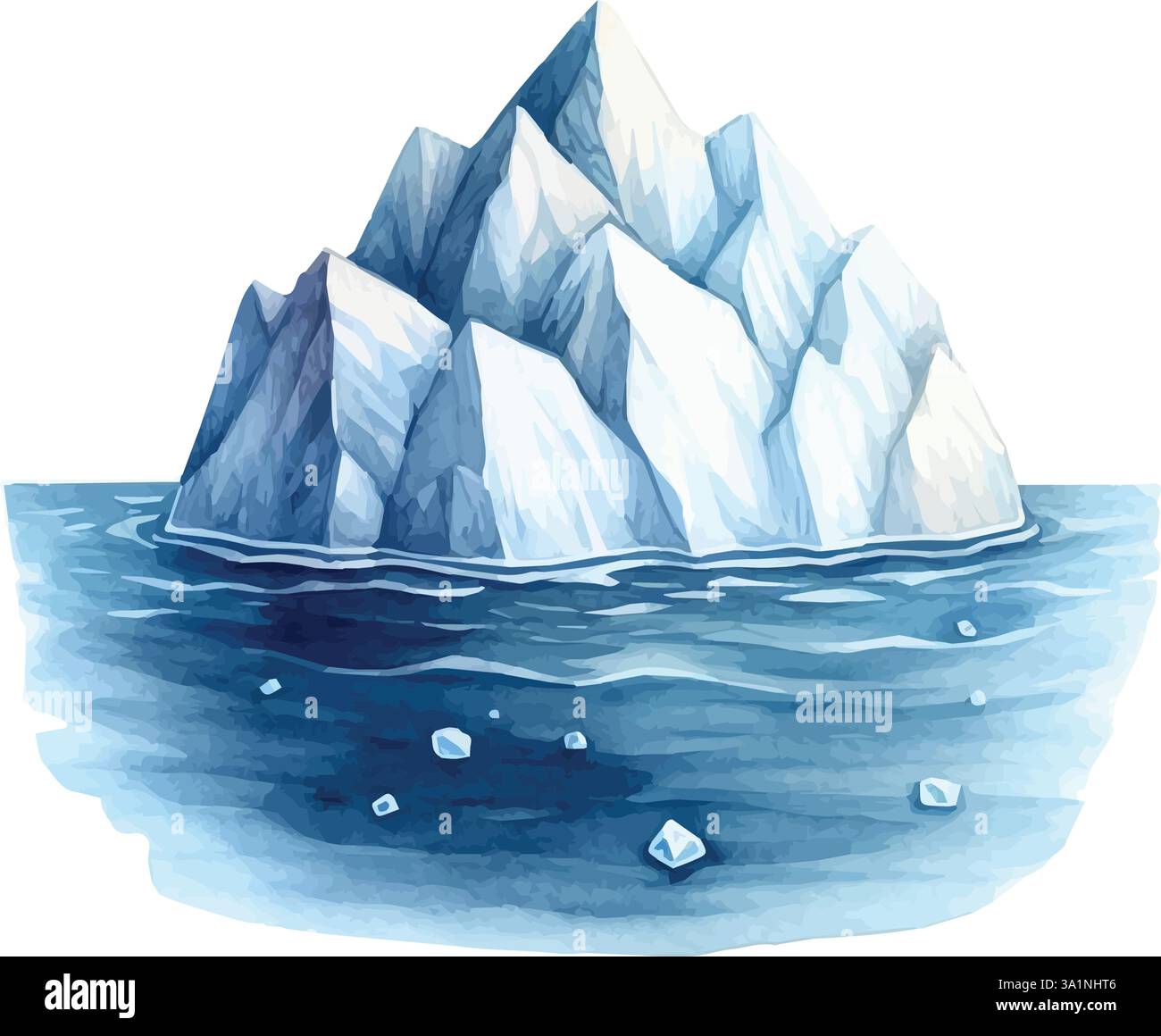 Floating iceberg in ocean Stock Vector Images - Alamy