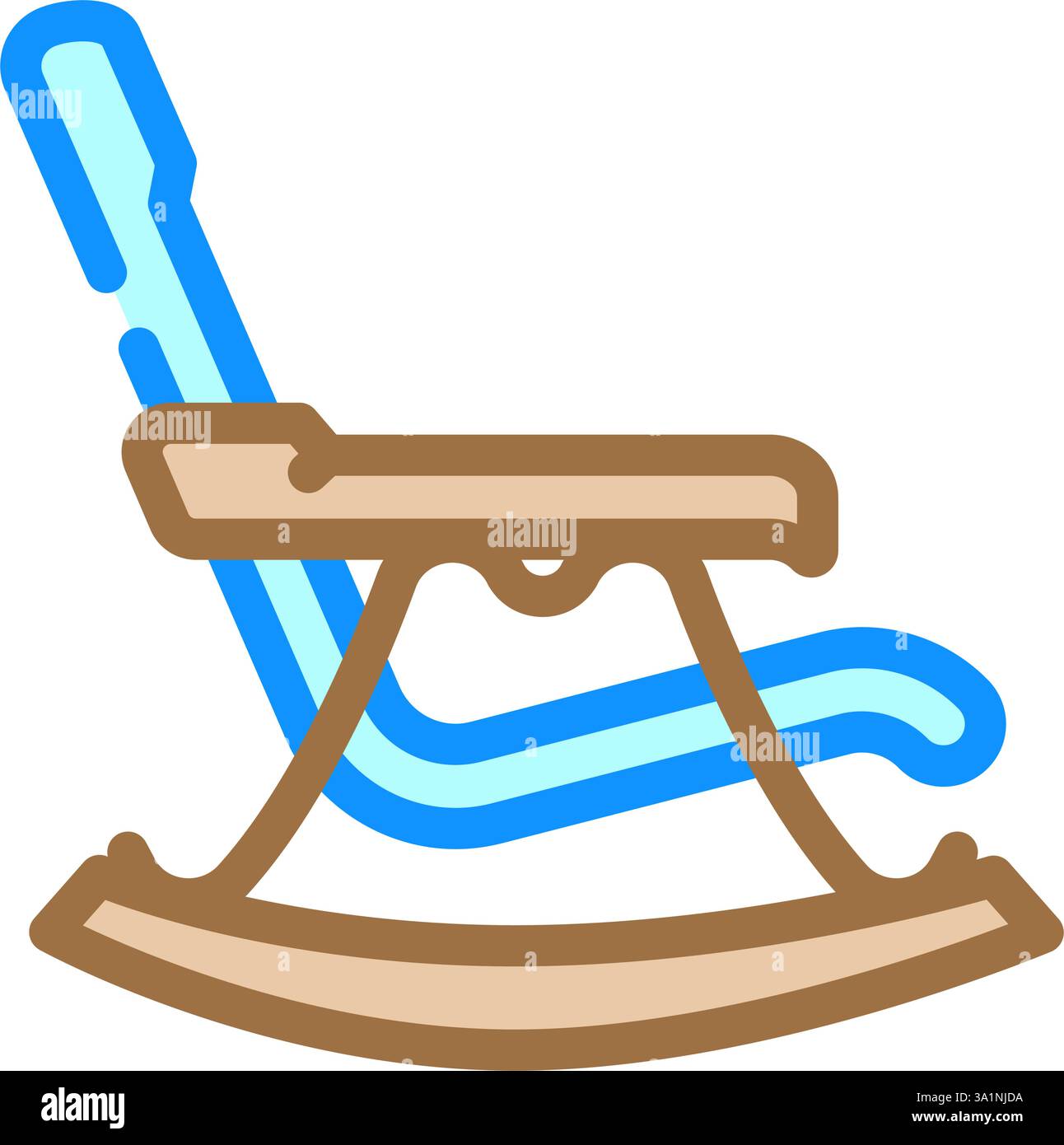 rocking chair redneck color icon vector illustration Stock Vector Image ...