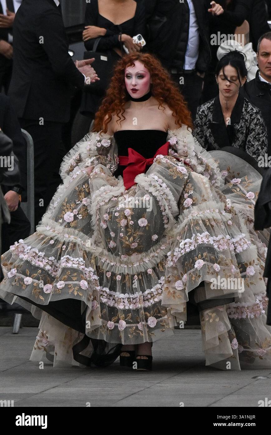 Chappell Roan arriving at Valentino show during Paris Fashion Week in ...