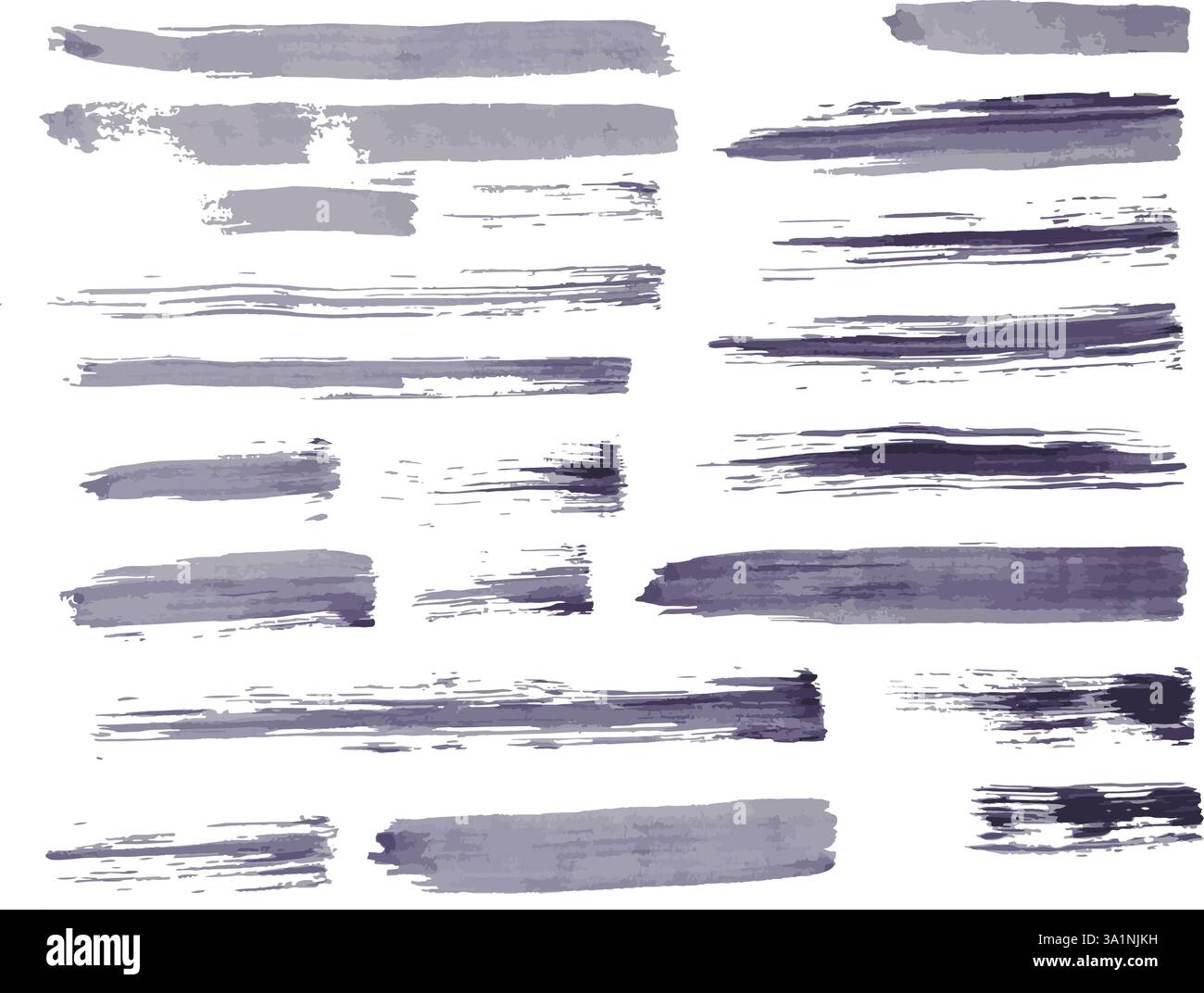 Vector collection of waterbrush strokes Stock Vector Image & Art - Alamy
