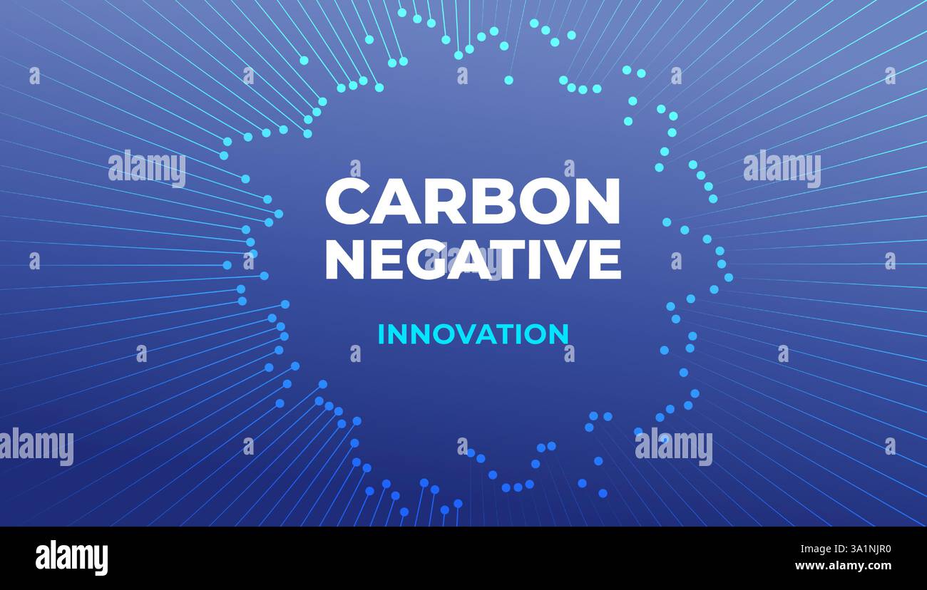 Carbon Negative Innovation. Digital Network Concept and Environmental ...