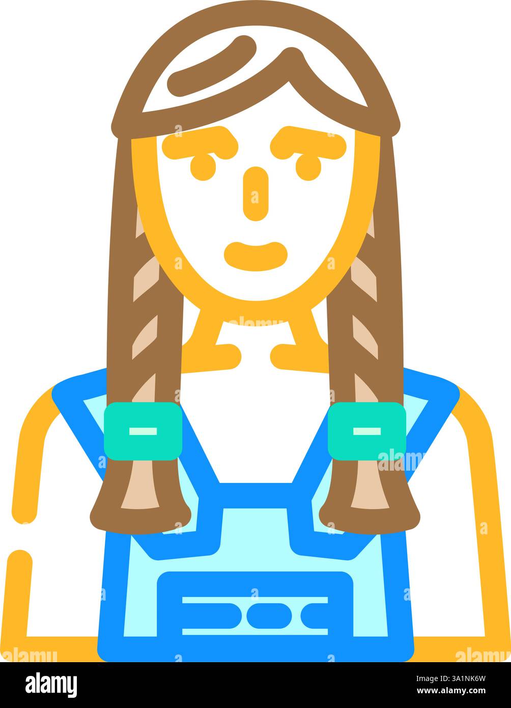 woman redneck color icon vector illustration Stock Vector Image & Art ...