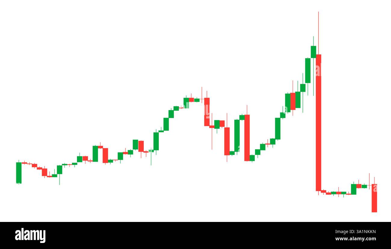 Trading chart. Stock market candlestick graph Stock Vector Image & Art ...