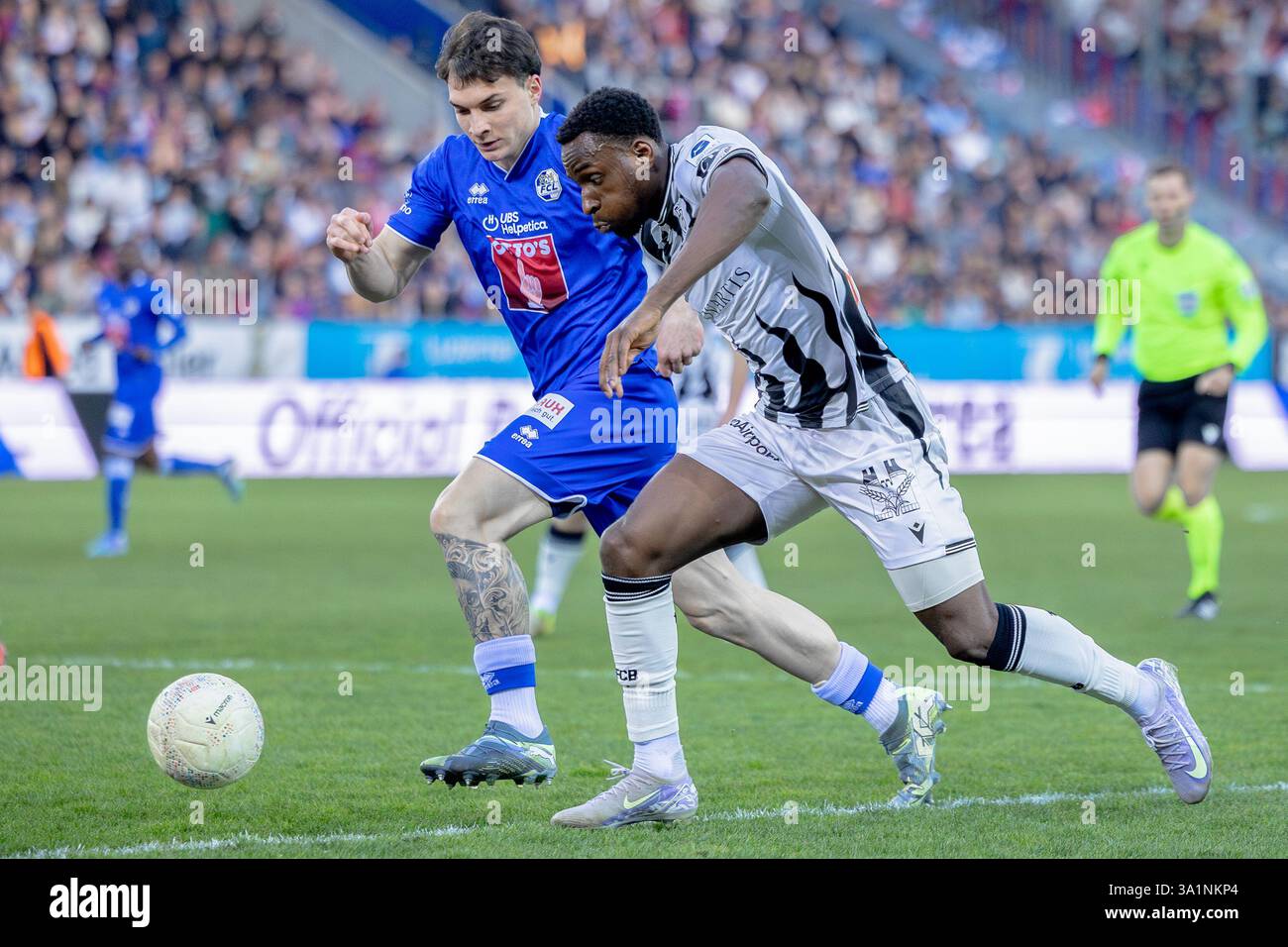Luzern, Switzerland, March 9st 2025: A duel between Severin Ottiger (2 ...
