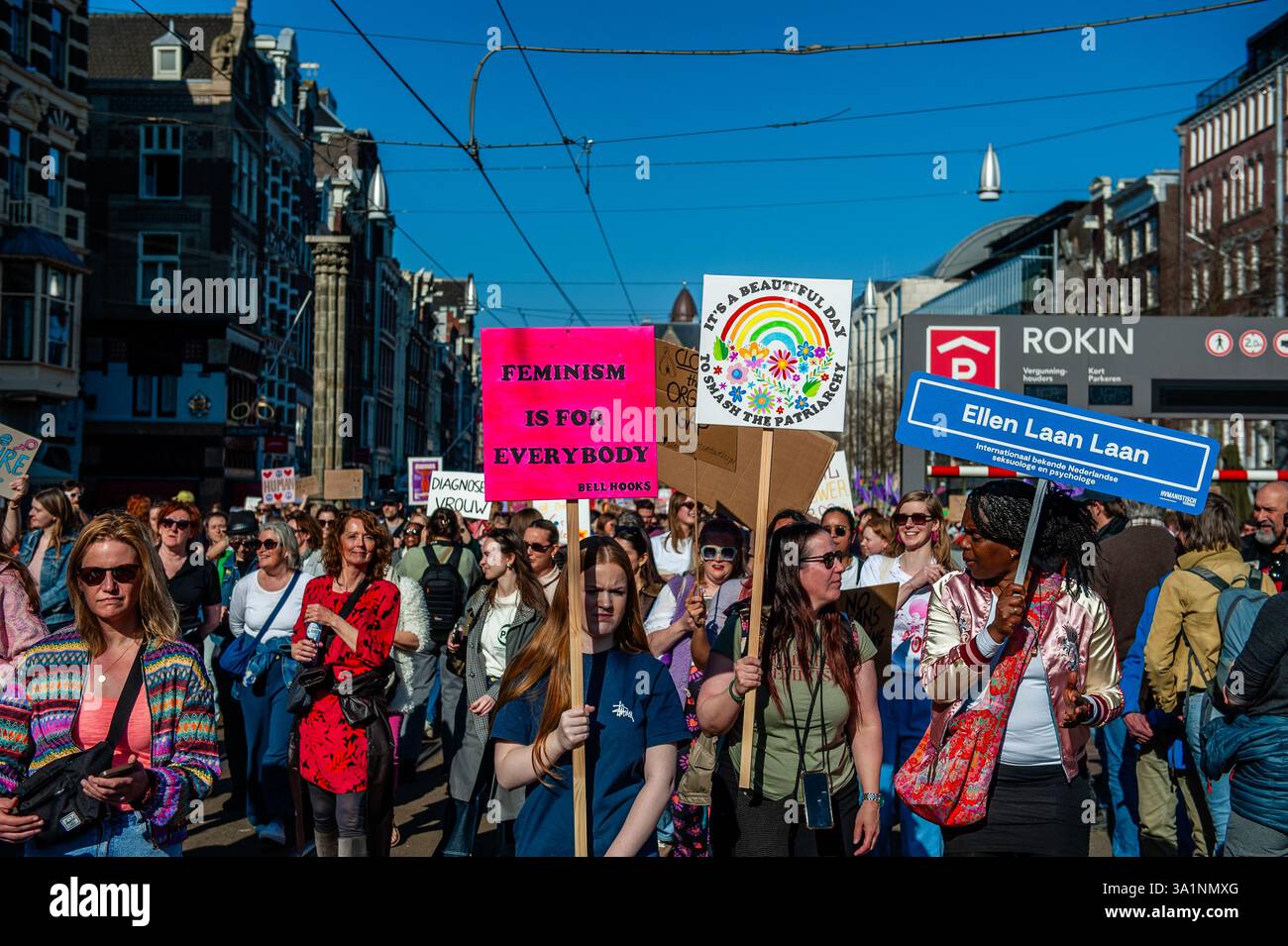 Amsterdam, Netherlands. 08th Mar, 2025. Thousands of people are seen ...
