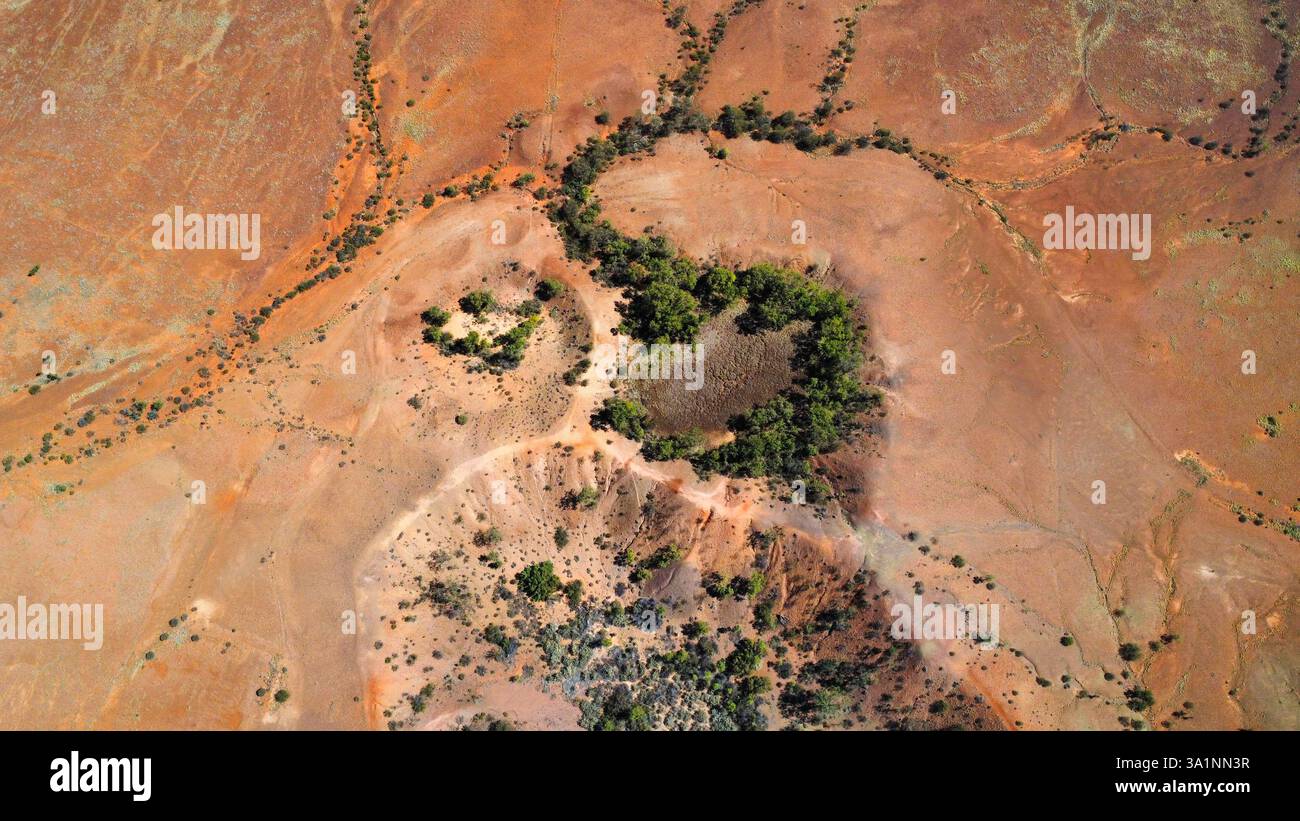 Meteorite craters in the Australian outback, photographed with a drone ...