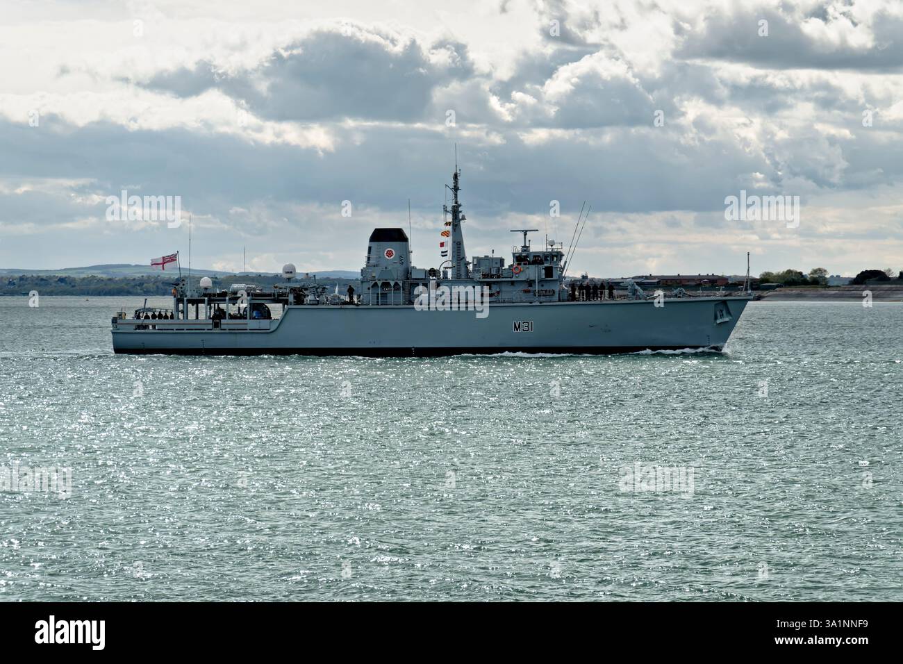 Royal Navy Hunt-class mine countermeasures vessel HMS Cattistock (M31 ...