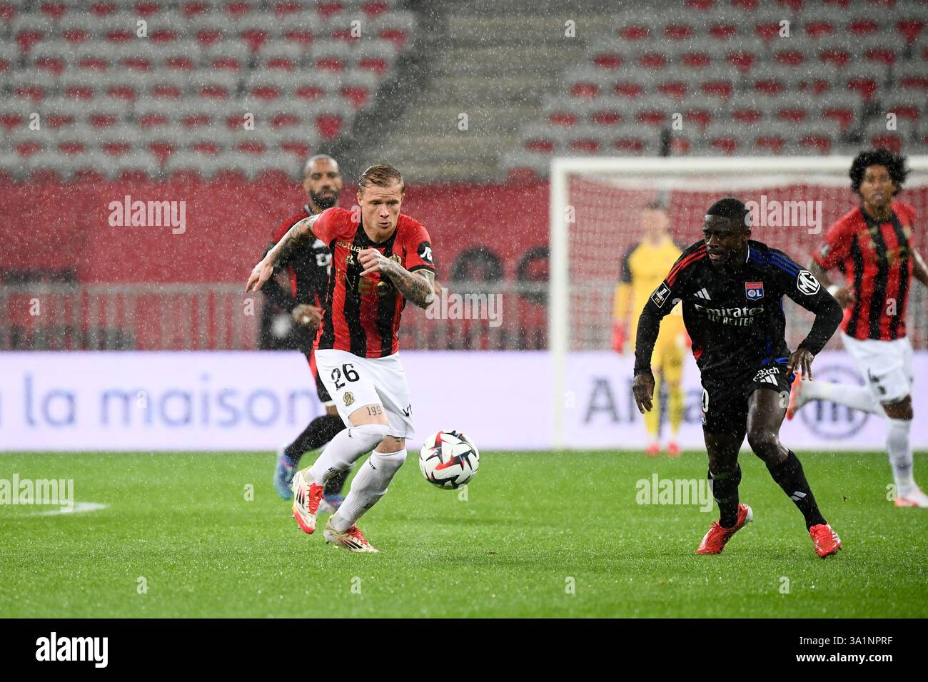 France. 09th Mar, 2025. 20 Sael KUMBEDI (ol) - 26 Melvin BARD (ogcn ...