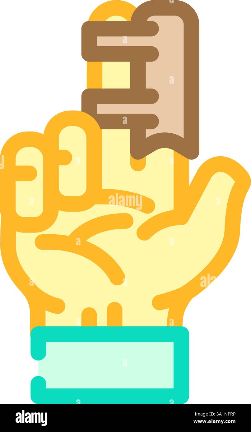 splint finger fracture color icon vector illustration Stock Vector ...