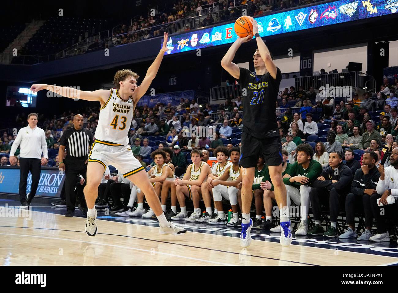 WASHINGTON, DC - MARCH 09: Delaware Blue Hens Guard Erik Timko (20 ...