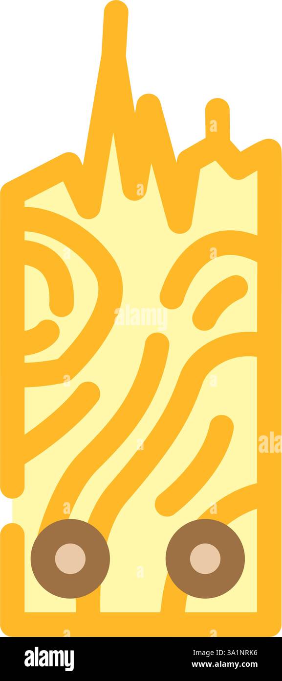 splintered wood fracture color icon vector illustration Stock Vector ...