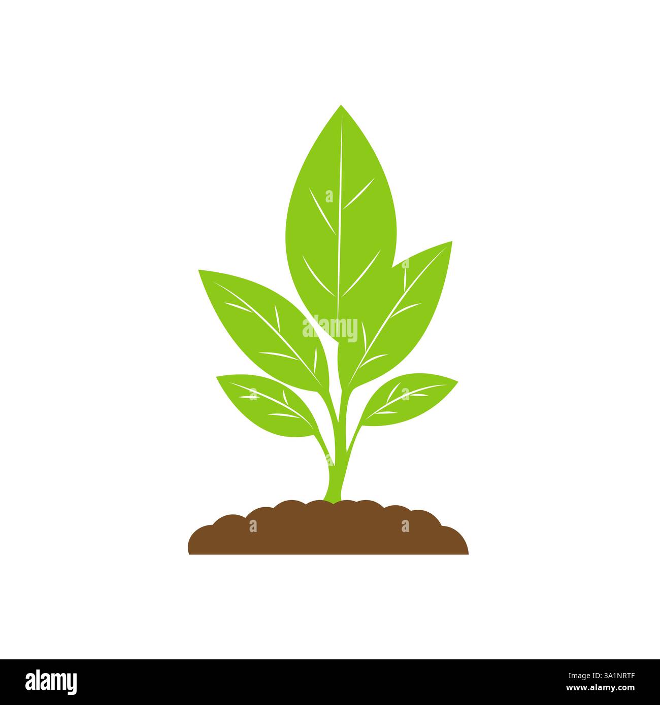 Sprout Logo Isolated White background. Vector Illustration Stock Vector ...